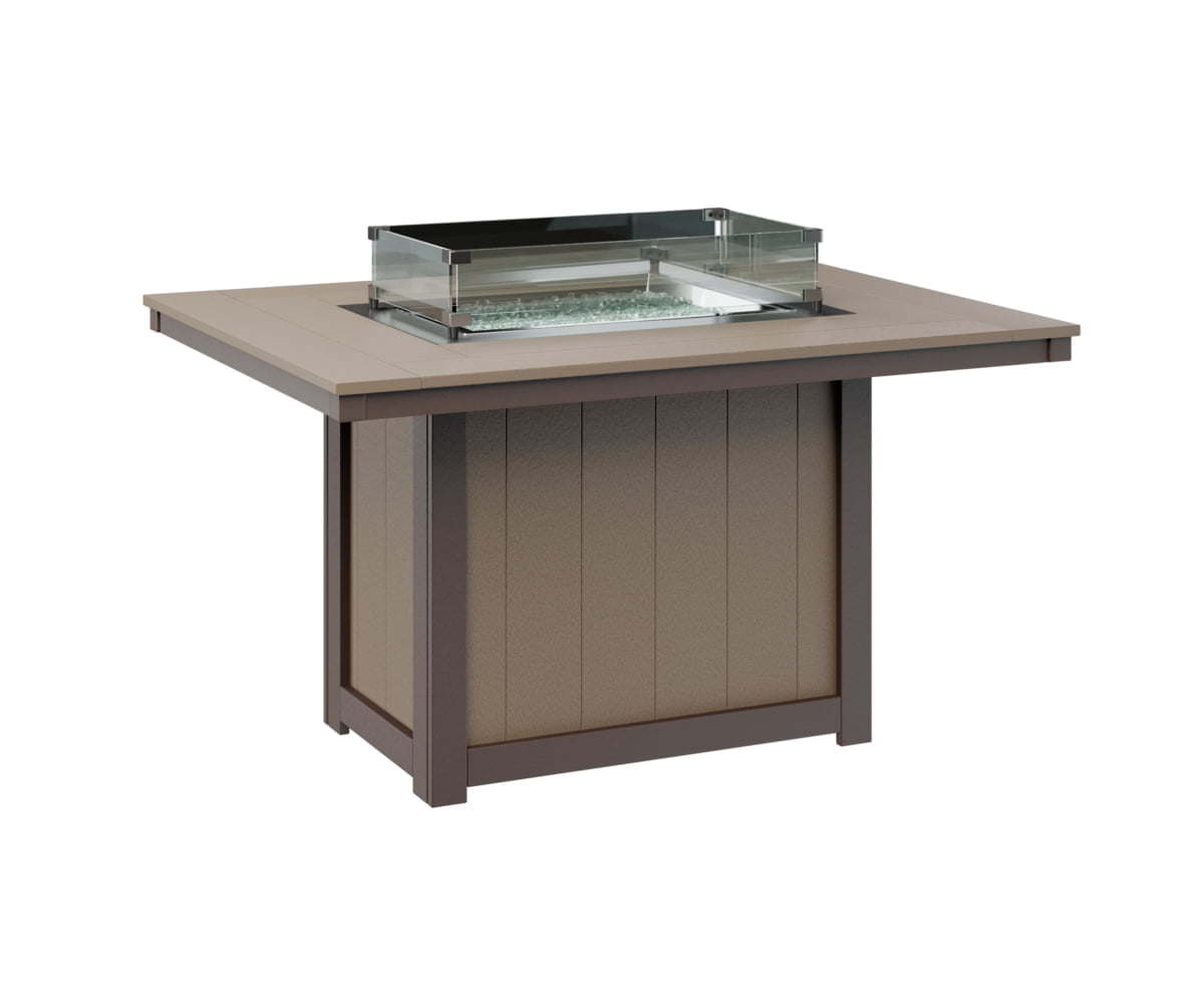 Standard Finish Donoma 42" W x 54" L x 30" H Rectangular Fire Dining ...